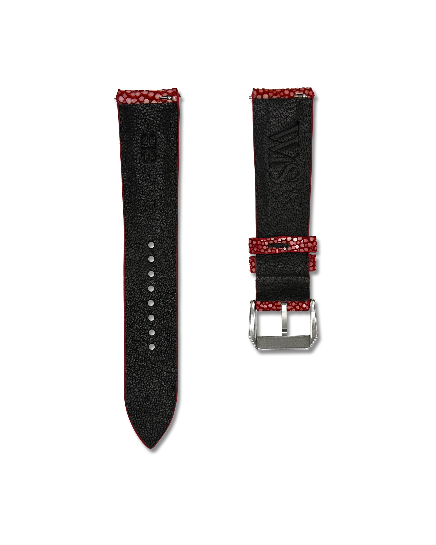 Red Stingray Leather Bespoke Watch Strap For Studio Underd0g 03 Series ...