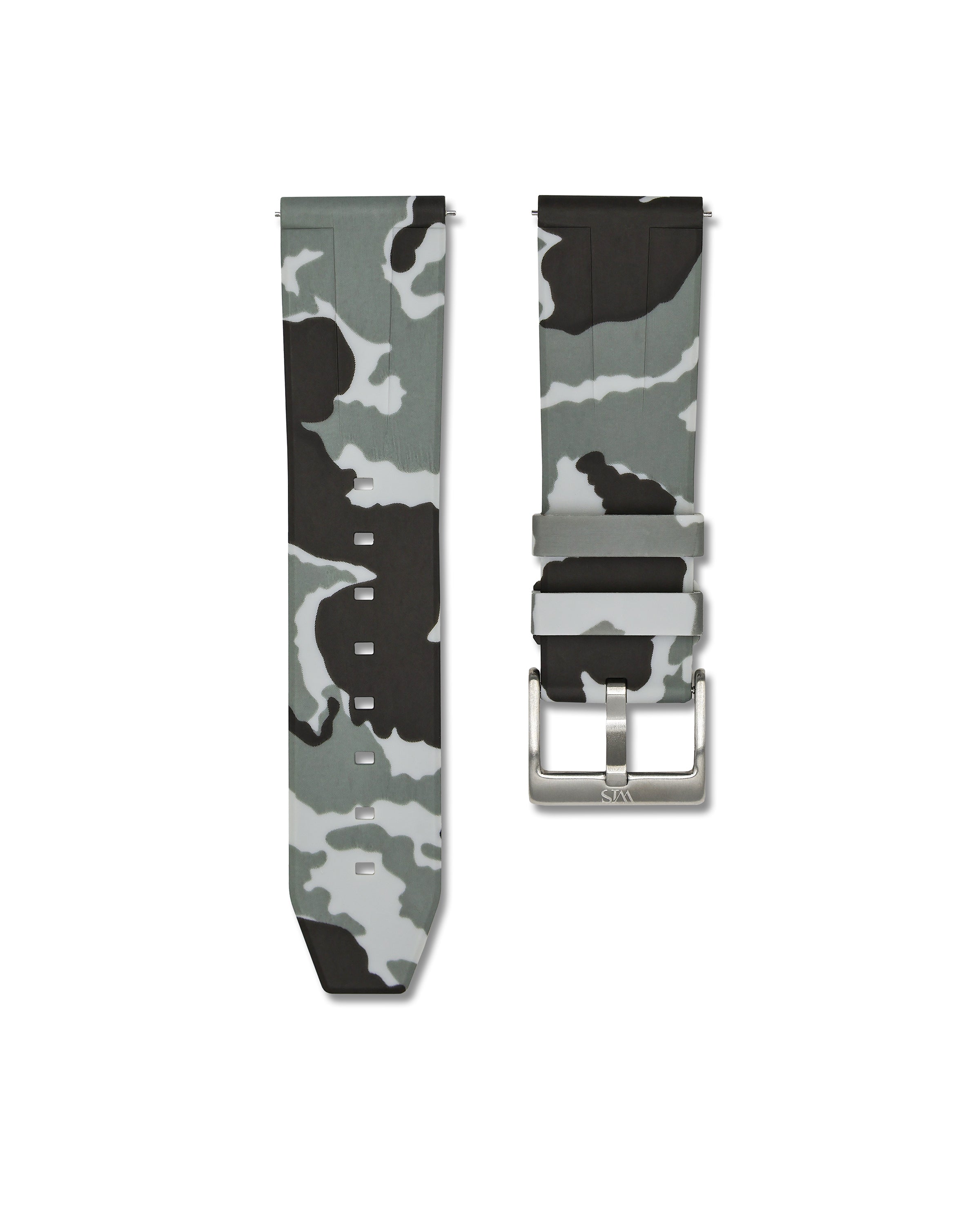Arctic Camo - Quick Release Rubber Watch Strap For Breitling Chronolin ...