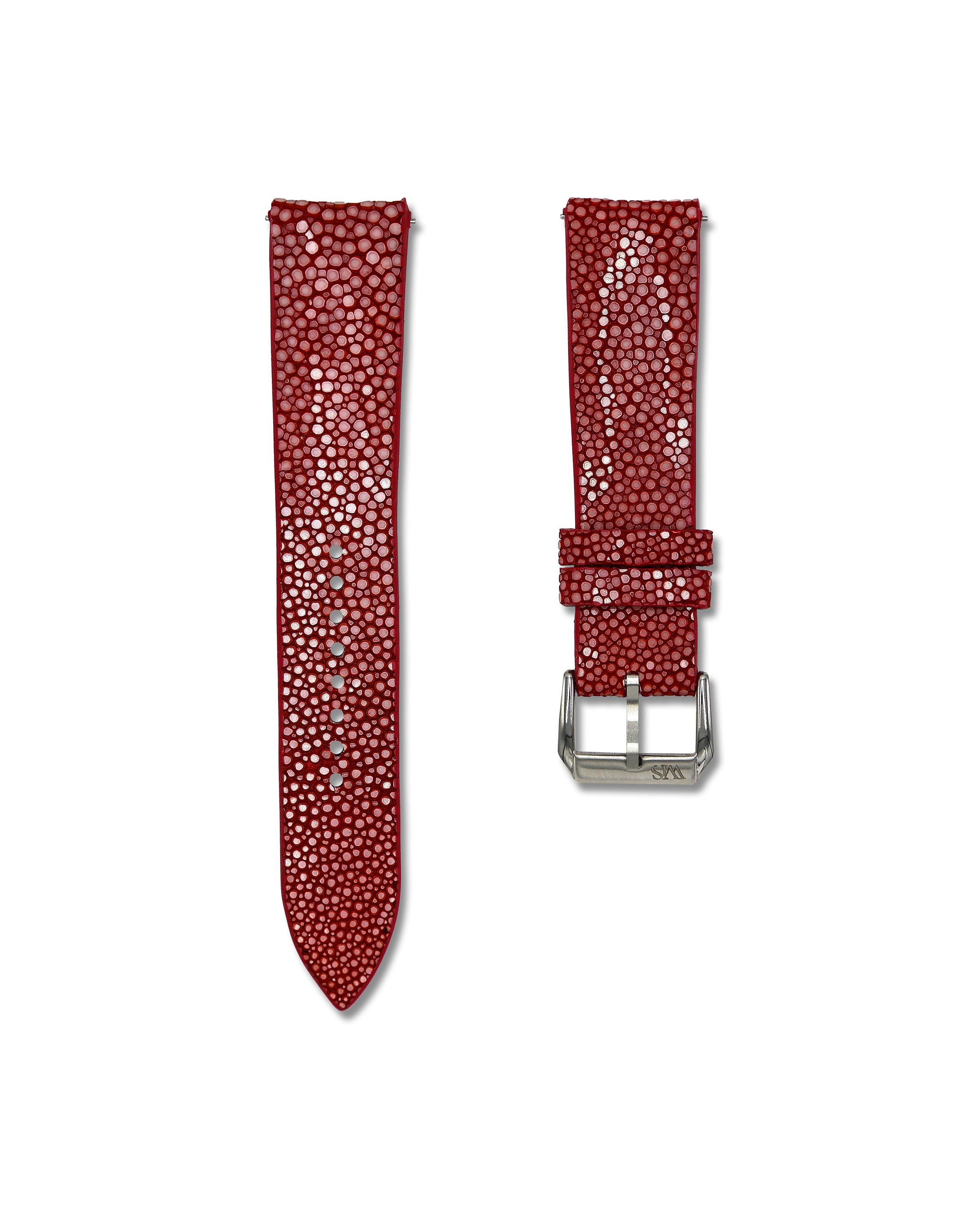 Red Stingray Leather Bespoke Watch Strap For Studio Underd0g 03 Series ...