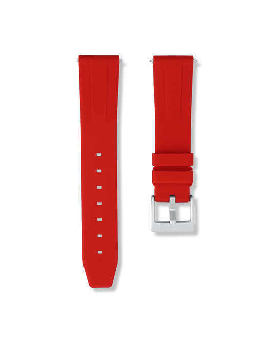 Scarlet Red - Quick Release Rubber Watch Strap For Rolex Explorer – WIS ...