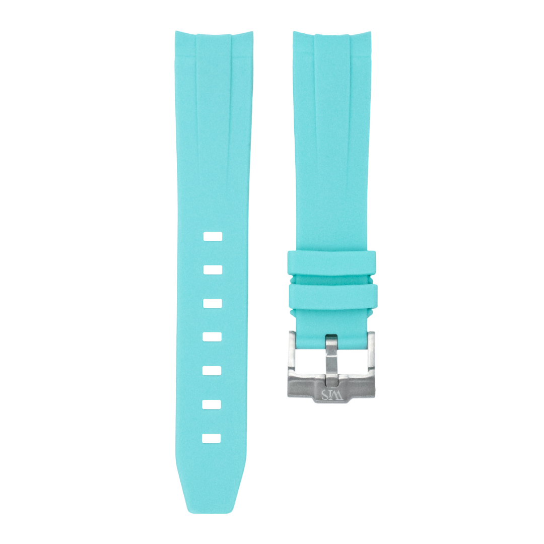 Glacier Blue - Rubber Watch Strap For Rolex Datejust II – WISSTRAPS