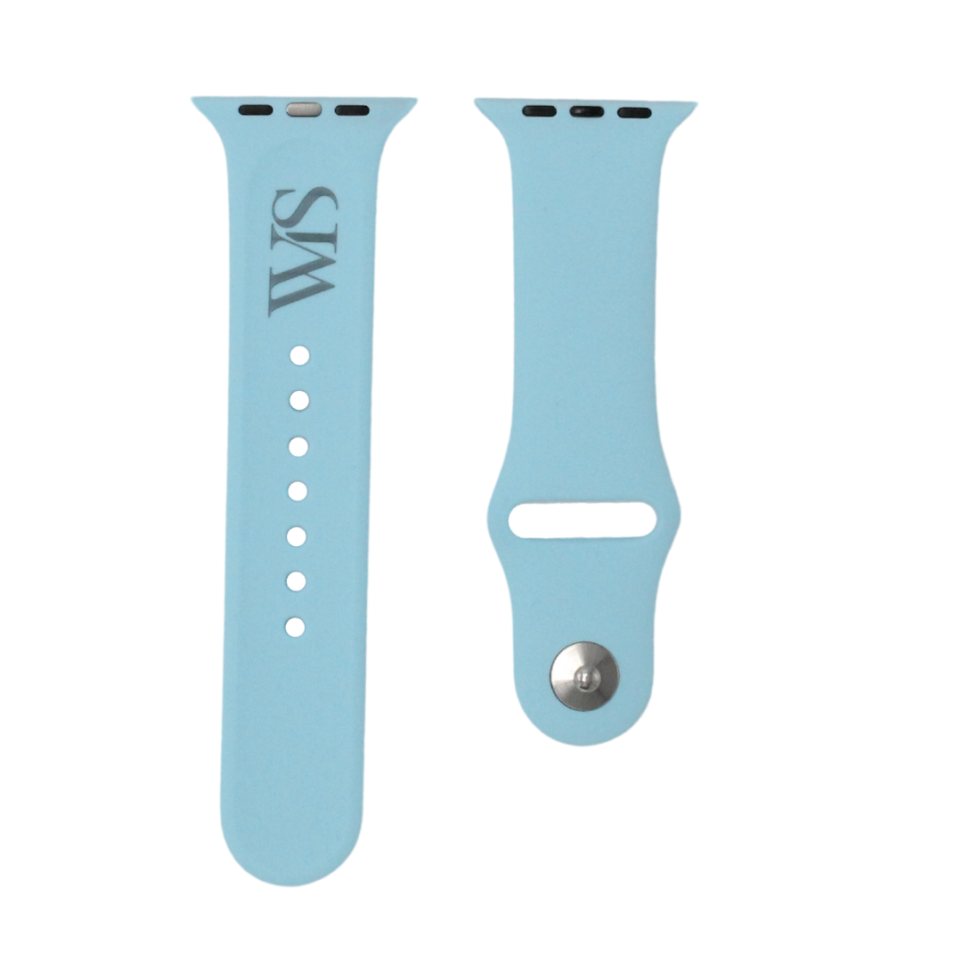 Powder Blue - Rubber Watch Strap For Apple Watch – WISSTRAPS